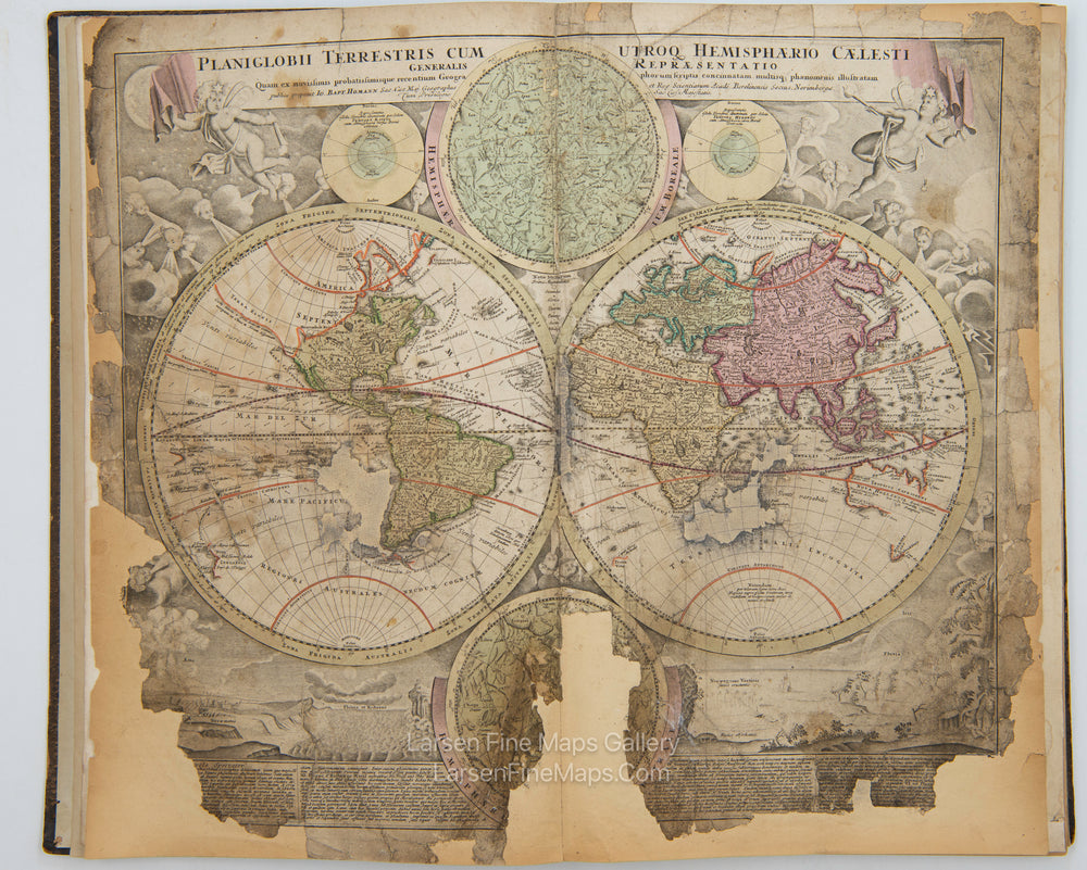 Composite Folio World Atlas; Homann, Seutter, Lotter, Sandrart