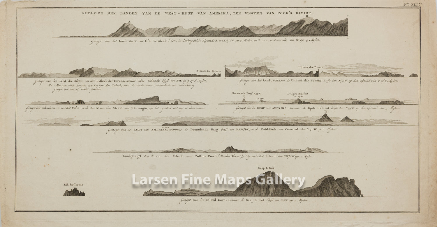 Gezigtne Der Landen Van De Werst-Kust Van Amerika, Ten Westen Van Cook