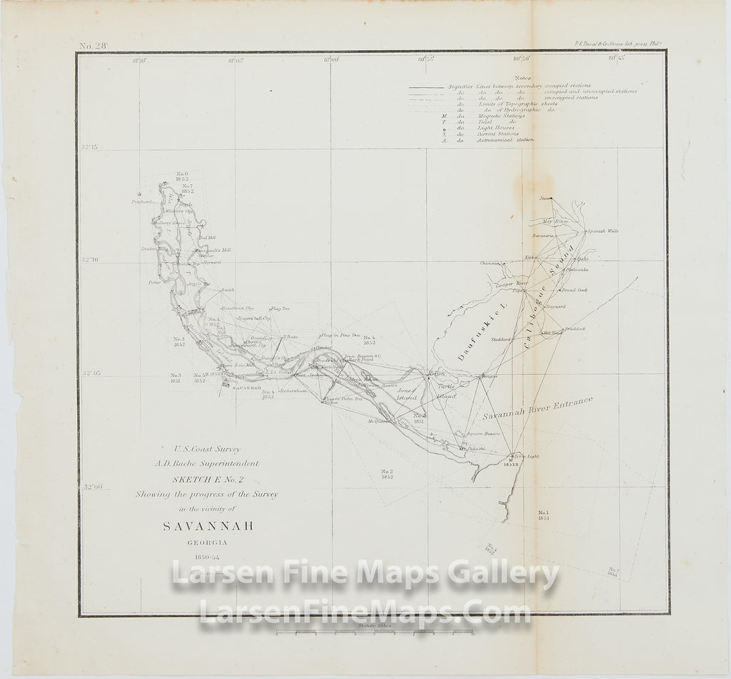 Sketch E. No. 2 Showing the Progress of the Survey in the Vicinity of